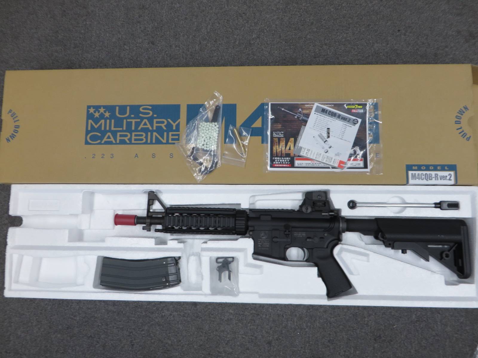 【KSC】M4 CQB-R Ver.2 ・マグプル グリップ・レイルカーバー